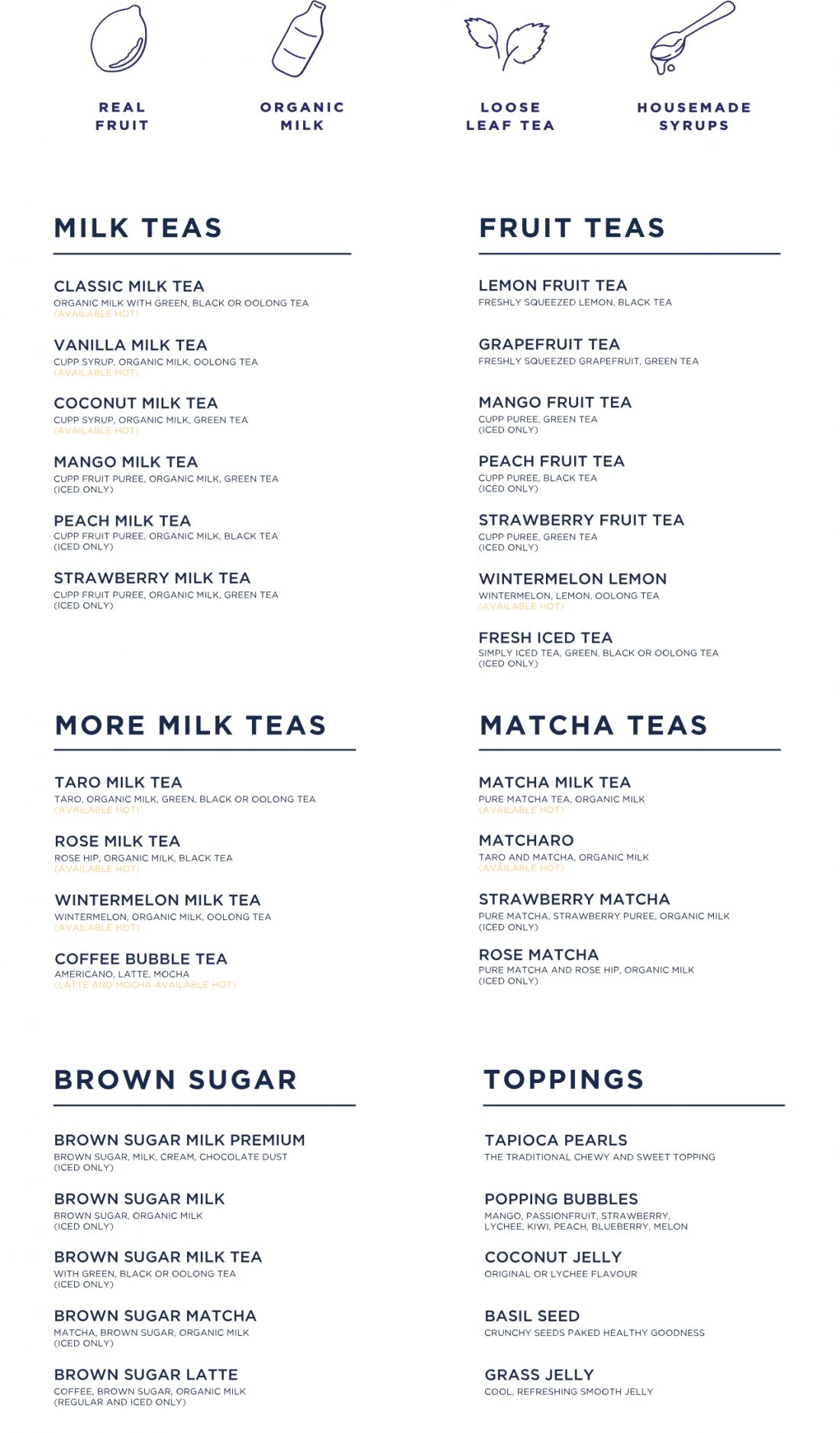 Bubble Tea, Iced Tea, Coffee | CUPP Bubble Tea