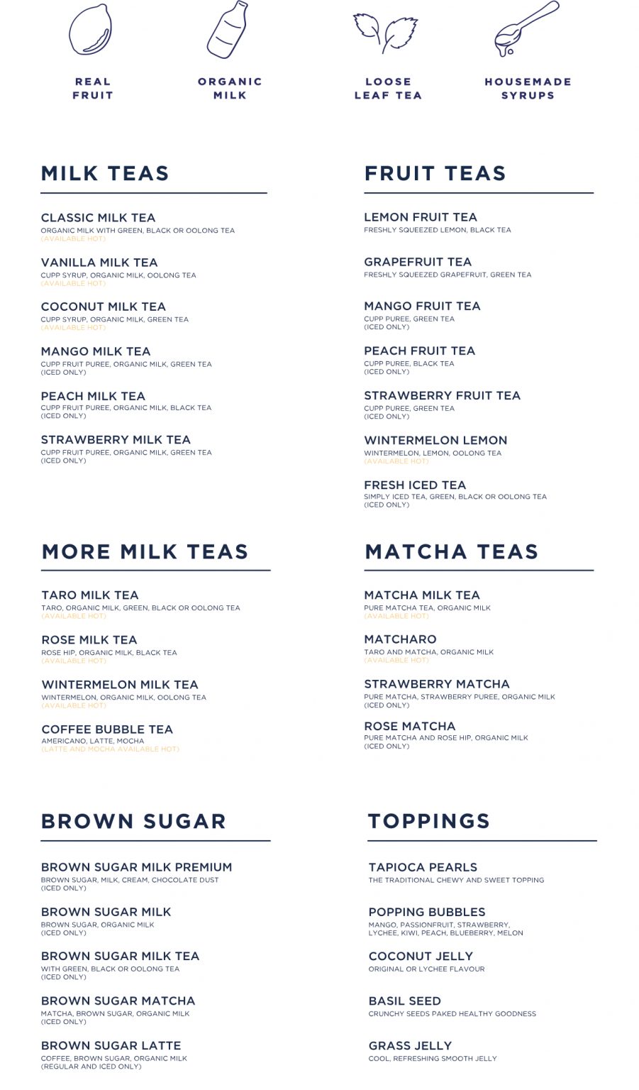 Bubble Tea, Iced Tea, Coffee | CUPP Bubble Tea