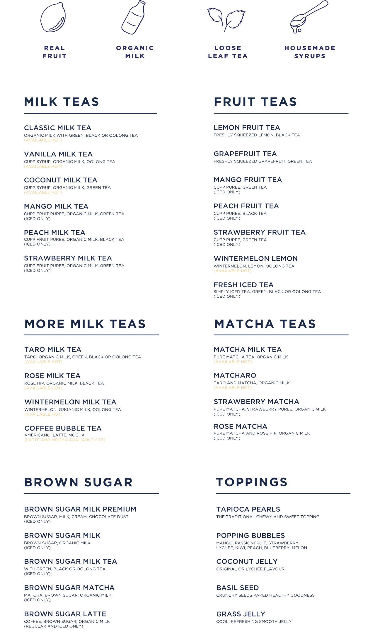 Bubble Tea, Iced Tea, Coffee | CUPP Bubble Tea