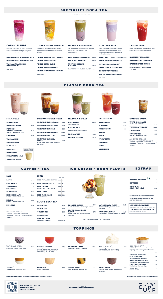 Bubble Tea, Iced Tea, Coffee | CUPP Bubble Tea